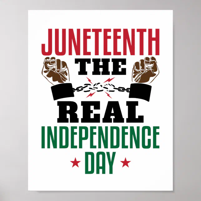 Juneteenth The Real Independence Day Poster | Zazzle