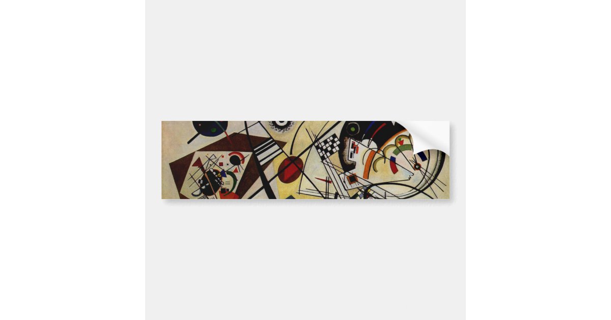 Kandinsky Transverse Unbroken Line Bumper Sticker | Zazzle