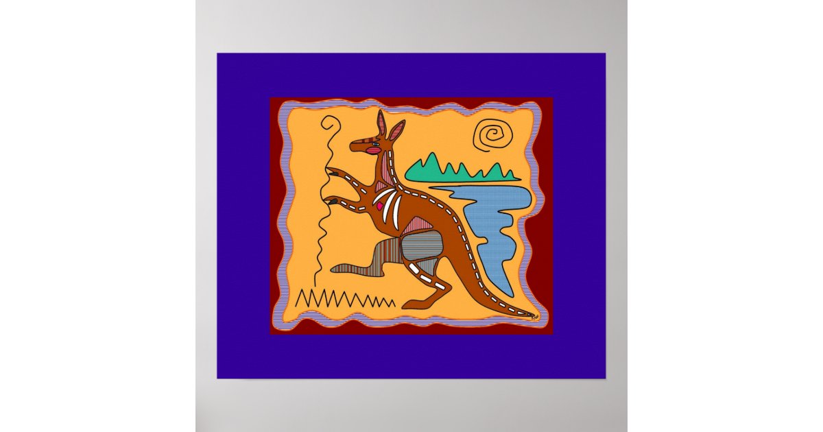 Kangaroo X-ray Art Poster | Zazzle