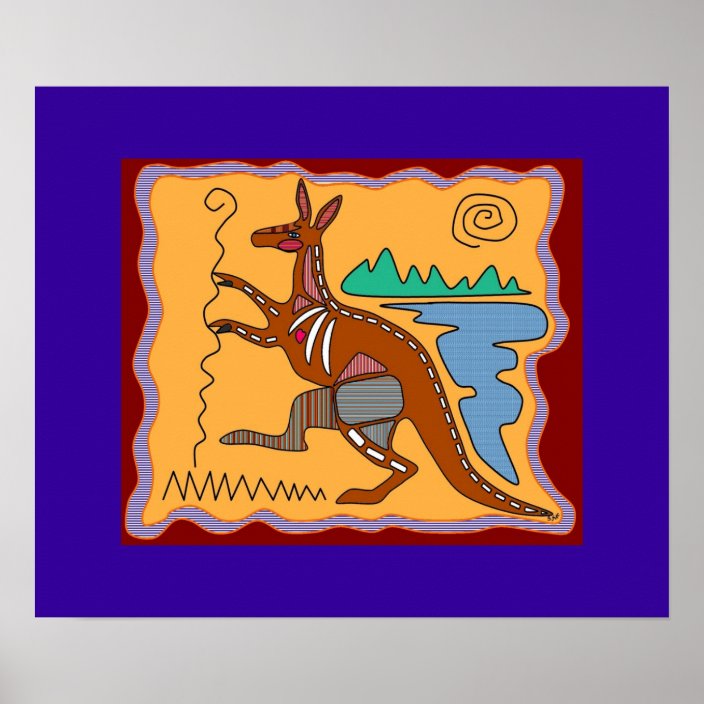 Kangaroo X-ray Art Poster | Zazzle.com.au