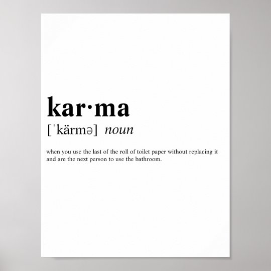 Karma Poster | Zazzle.com.au