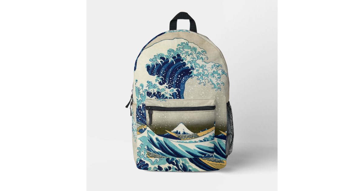 Katsushika Hokusai - The Great Wave off Kanagawa Printed Backpack | Zazzle
