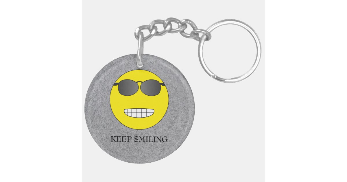 Keep Smiling Key Ring | Zazzle