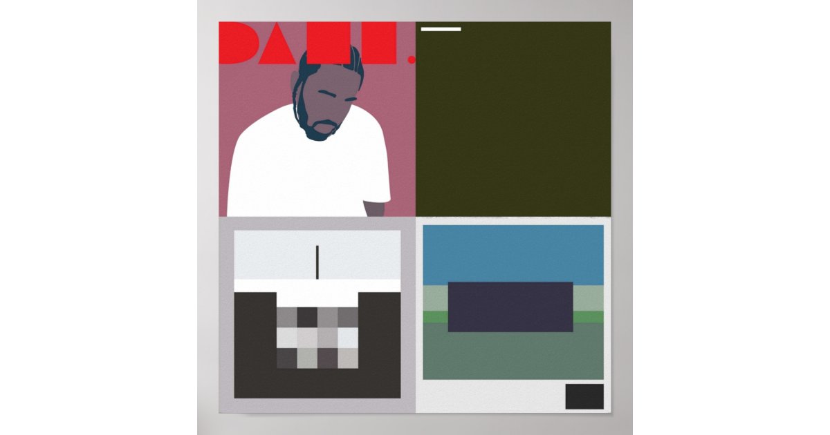 kendrick discography minimal album cover poster | Zazzle
