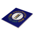 Kentucky: Bluegrass Commonwealth US State Flag Ceramic Tile | Zazzle