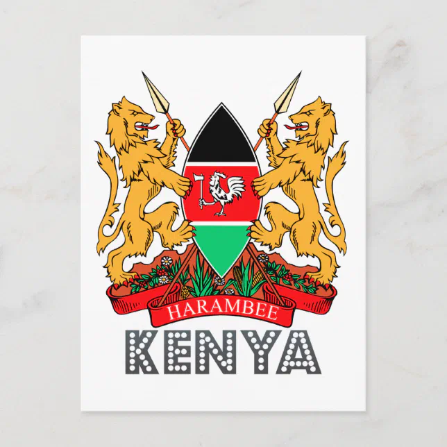 Kenyan Emblem Postcard | Zazzle