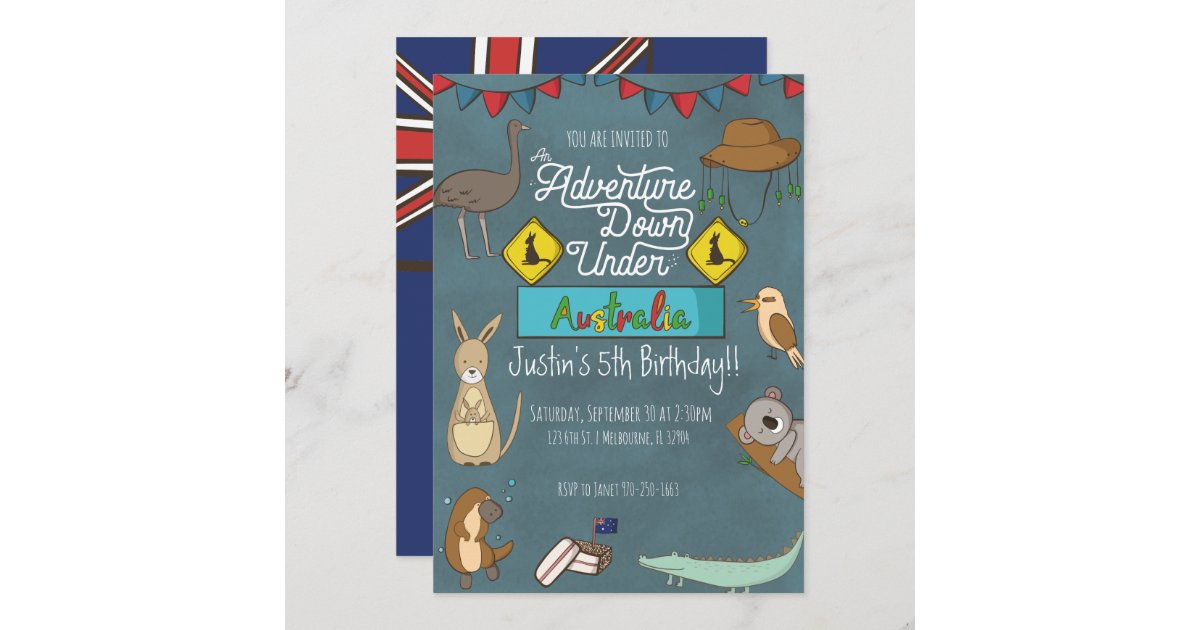 Kids Outback Birthday Party Invitation | Zazzle