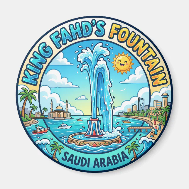 King Fahd Fountain Saudi Arabia Magnet | Zazzle