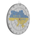 Knitting Ukrainian state map text Glory to Ukraine Dartboard | Zazzle