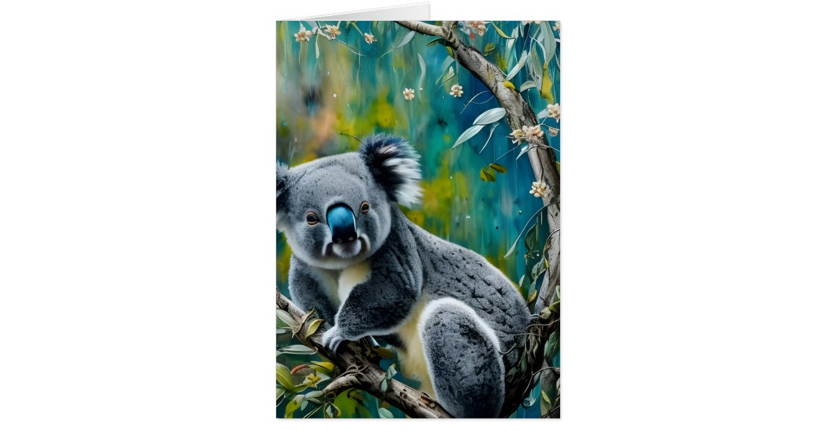 Koala Blank Inside Greeting Card | Zazzle