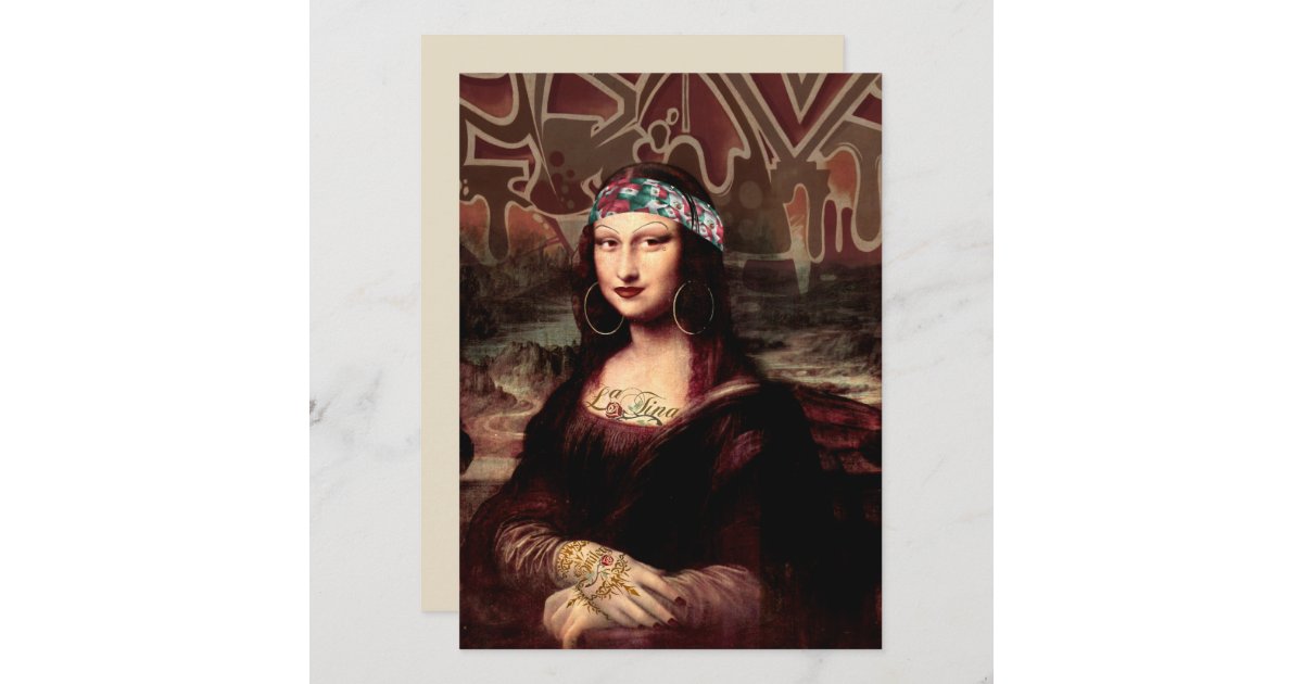La Chola Mona Lisa Mexican Invitation | Zazzle