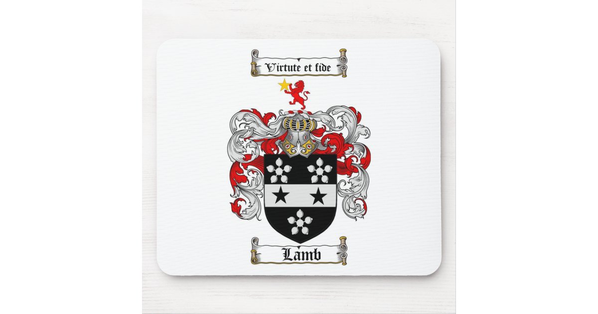 LAMB FAMILY CREST - LAMB COAT OF ARMS MOUSE PAD | Zazzle