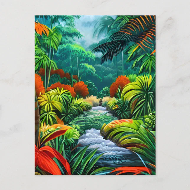 Landscape Portrait of a Jungle Postcard | Zazzle