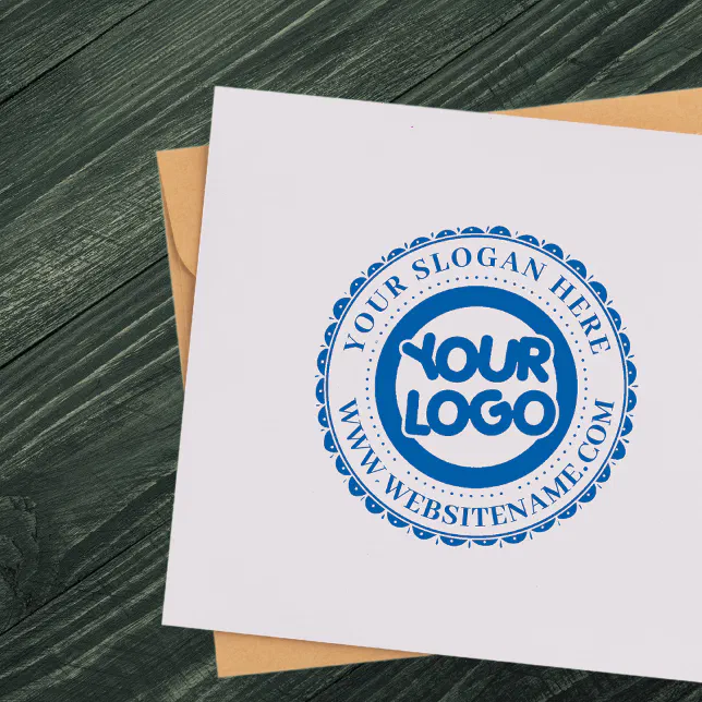 Large Custom Business Logo Self-inking Stamp | Zazzle
