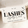 Lash Rewards Black Minimalist Loyalty Card | Zazzle