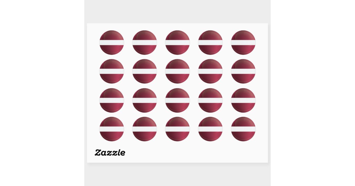 Latvia Round Icon Flag Classic Round Sticker | Zazzle