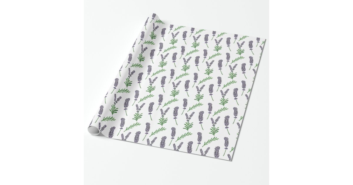Lavender Pattern Wrapping Paper | Zazzle