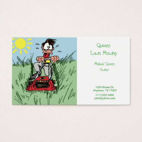 Lawn Mowing Business Card Zazzle au
