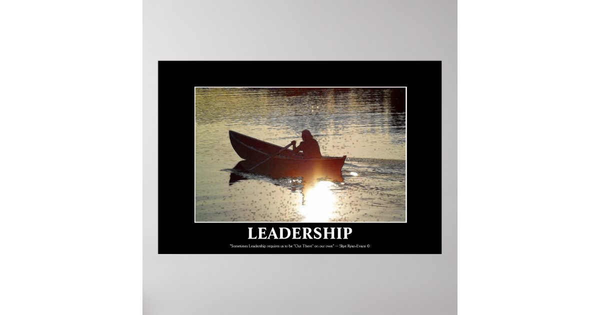 LEADERSHIP Rowing Motivational Art Poster | Zazzle