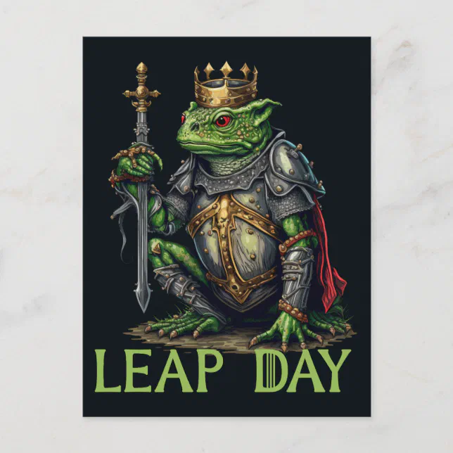 Leap Day Frog King Postcard | Zazzle