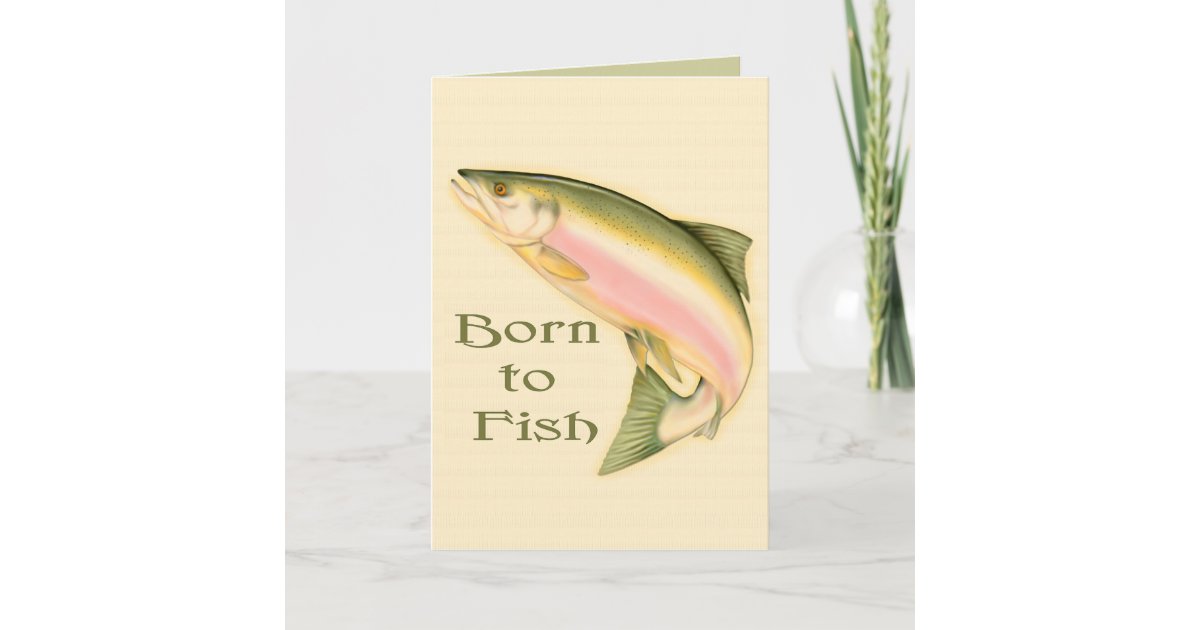 Leaping Salmon Card | Zazzle