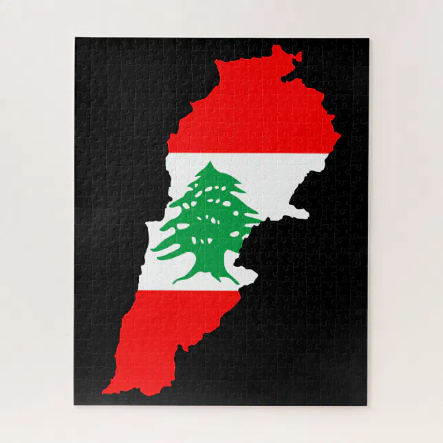Lebanon Map with Flag Jigsaw Puzzle | Zazzle