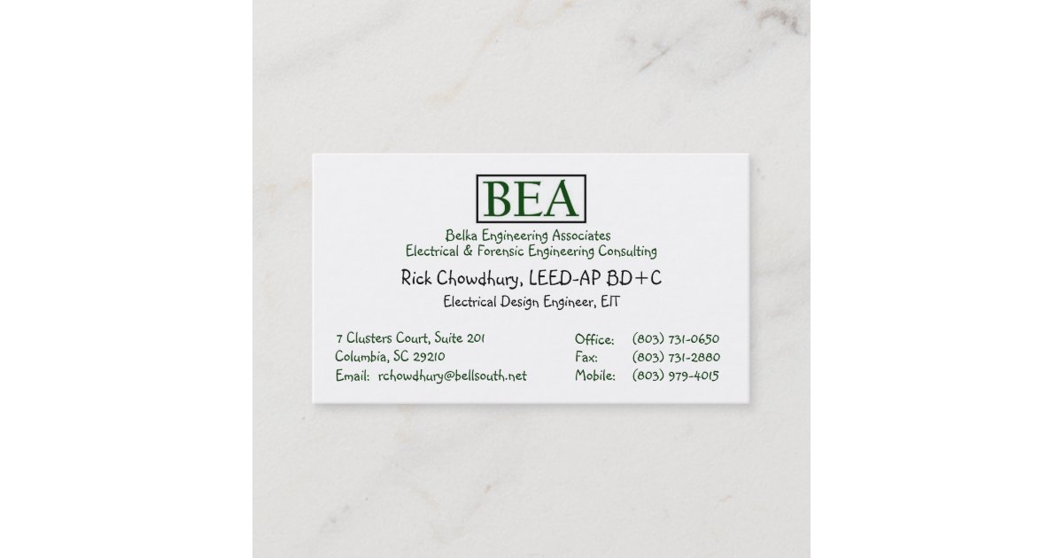 LEED Accredited Professional Business Card | Zazzle
