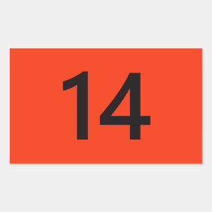 Number 14 Stickers | Zazzle AU