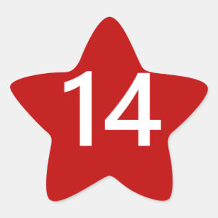 Number 14 Stickers | Zazzle AU