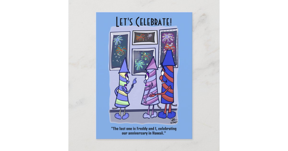 Let's Celebrate 4th of July Postcard | Zazzle