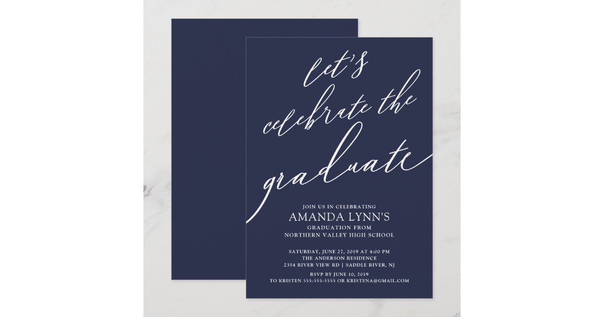 Let's Celebrate the Graduate Graduation Invitation | Zazzle