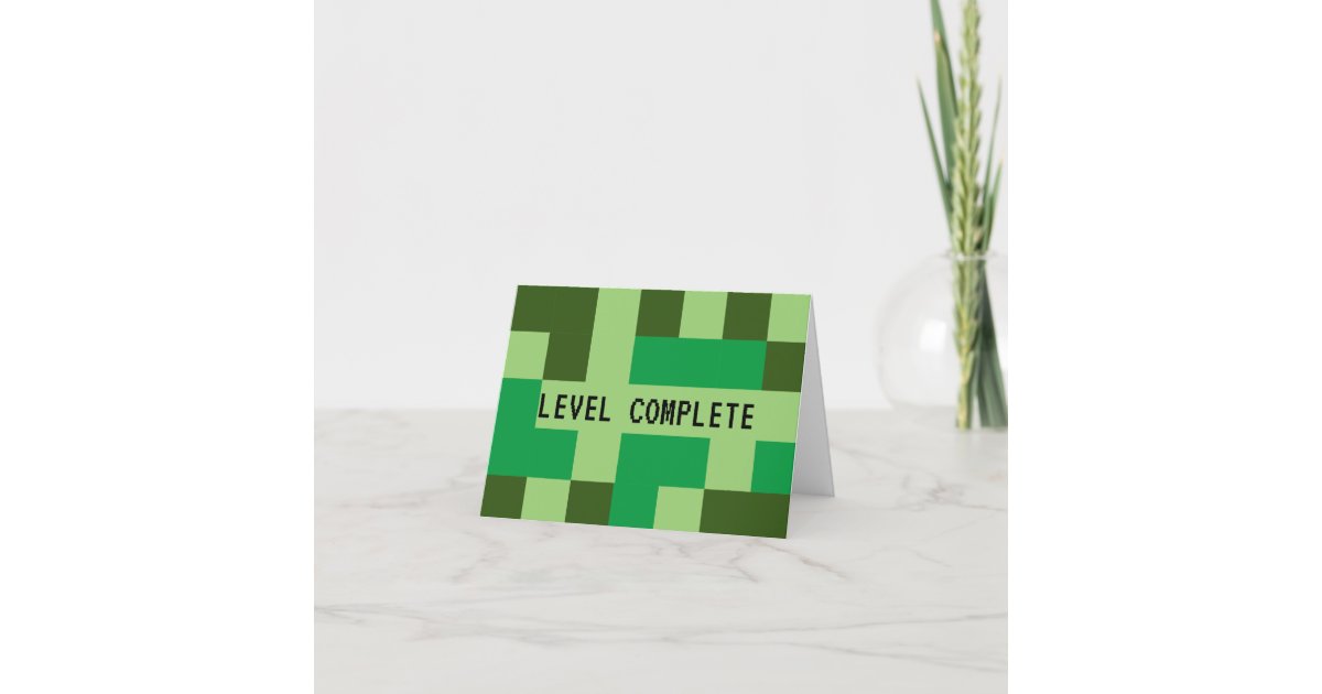 Level Complete Gamer's Thank You Card | Zazzle