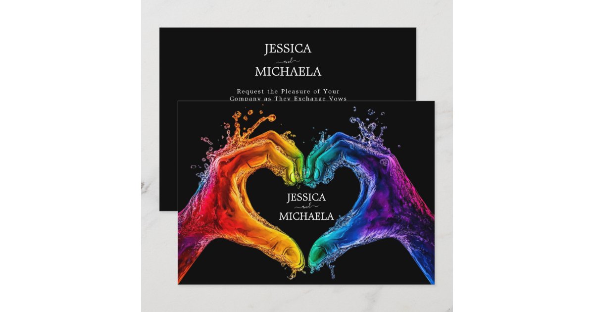 ️ LGBTQ Heart of Pride wedding Invitation | Zazzle