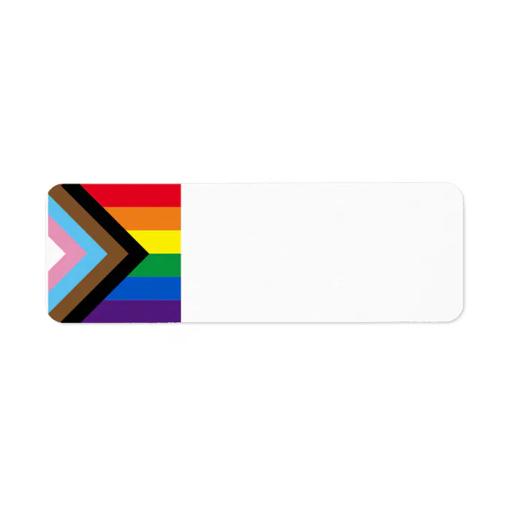 Lgbtq inclusive rainbow gay pride flag blank return address label | Zazzle