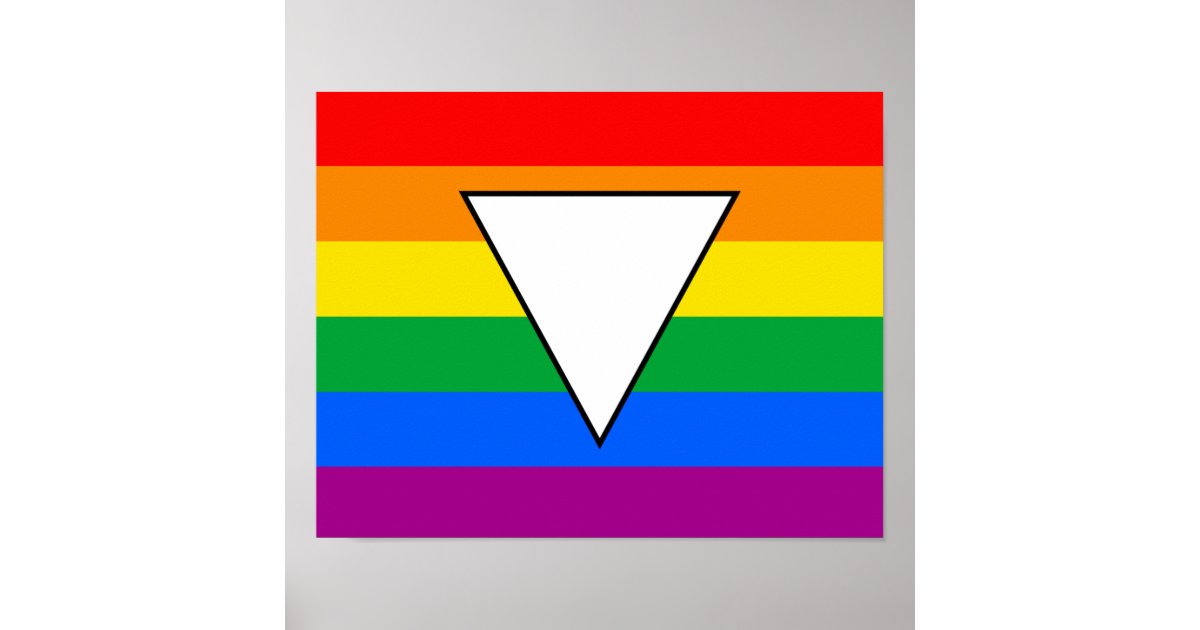 LGBTQ+ Triangle and Rainbow Pride Poster | Zazzle