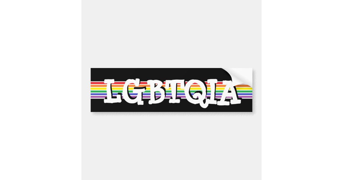 LGBTQIA Pride Rainbow Bumper Sticker | Zazzle