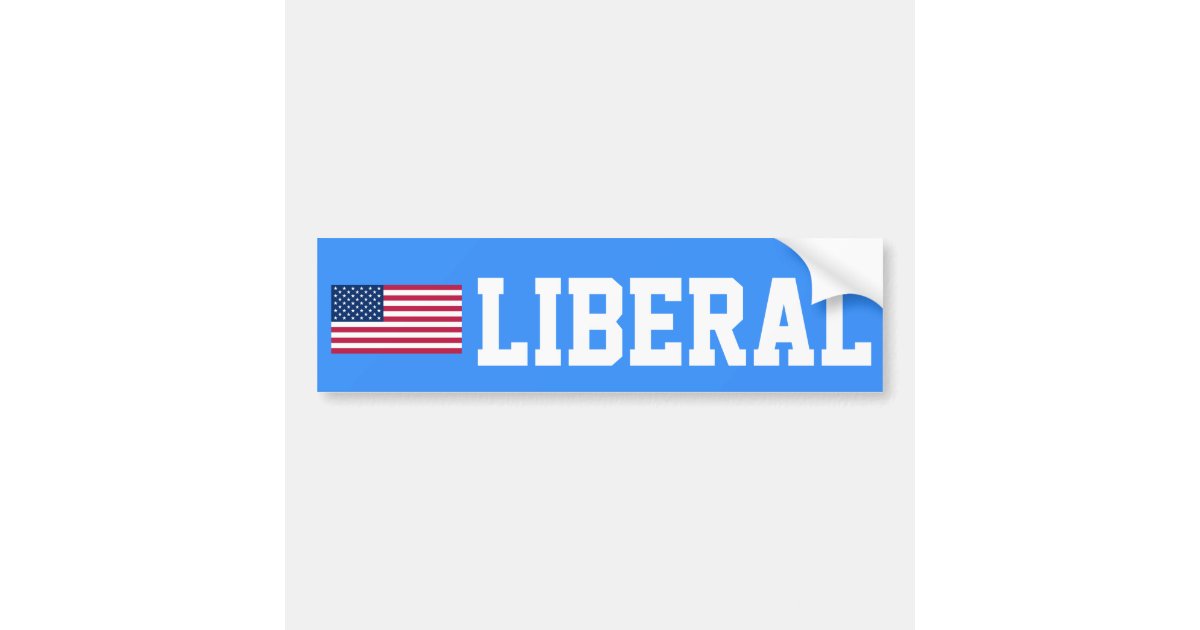 Liberal Flag Bumper Sticker | Zazzle