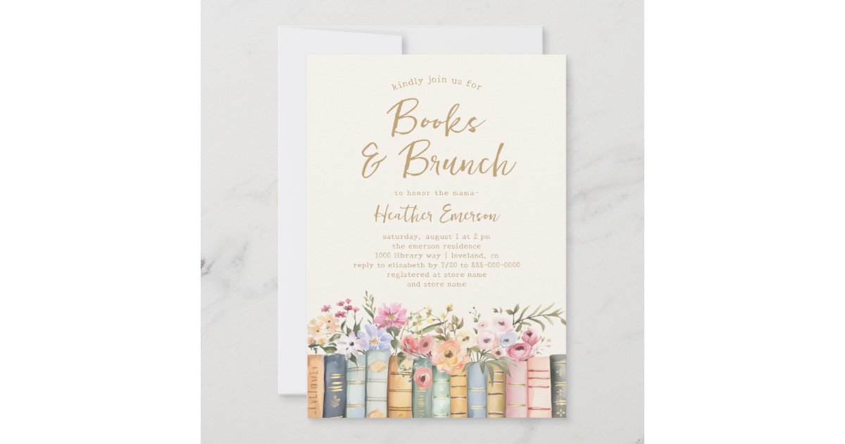 Library Baby Shower Invitation | Zazzle