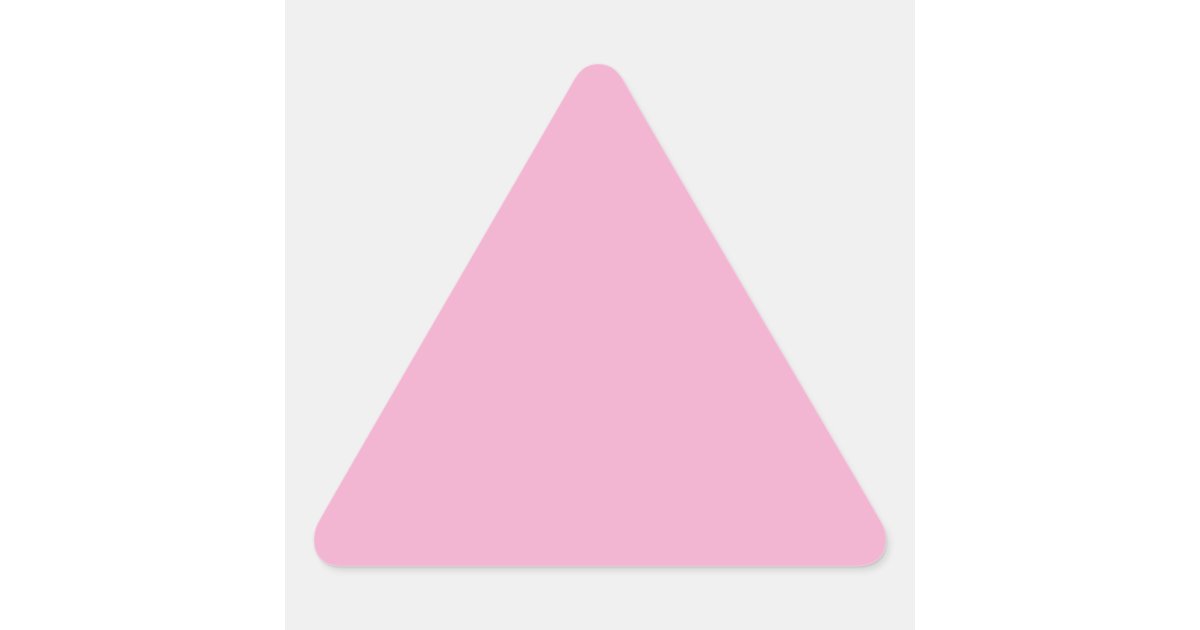 Light Pastel Pink Triangle Sticker | Zazzle