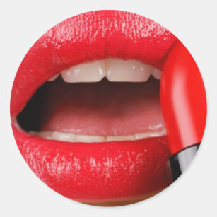 Red Lipstick Stickers | Zazzle AU