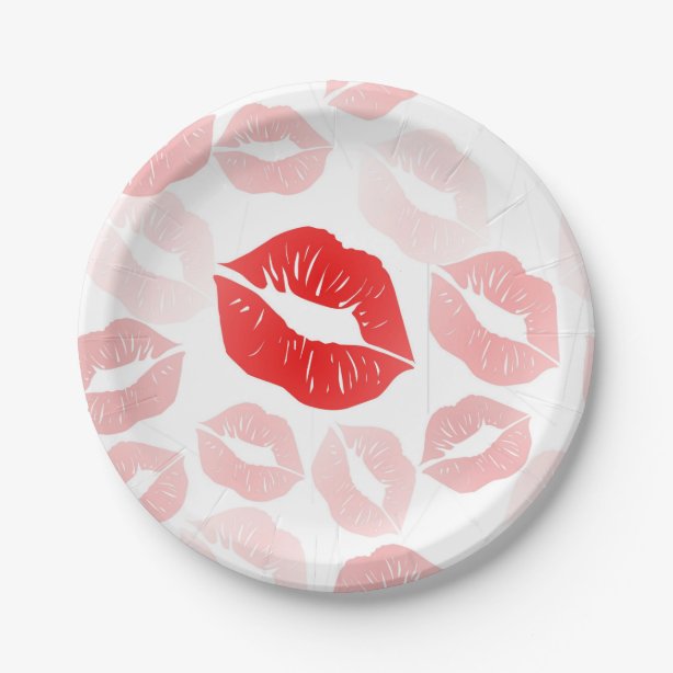 Red Lips Plates | Zazzle AU