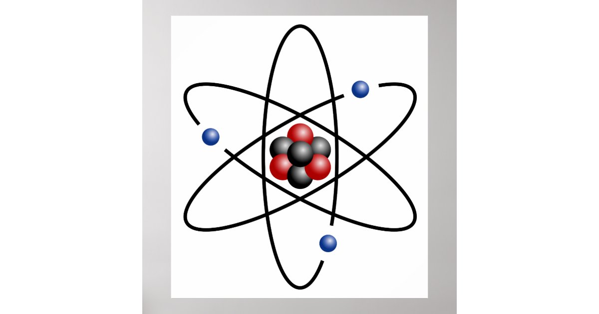 Lithium Atom Chemical Element Li Atomic Number 3 Poster | Zazzle