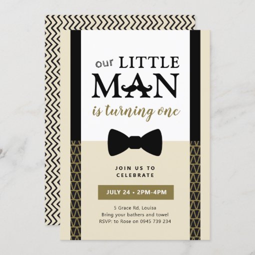 Little Man invitation, Little Man birthday Invitation | Zazzle