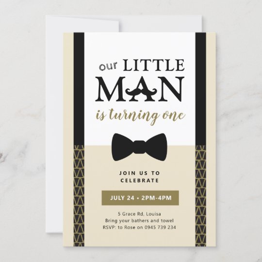 Little Man invitation, Little Man birthday Invitation | Zazzle.com.au