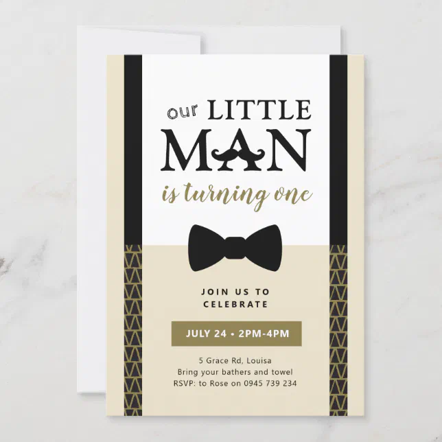 Little Man invitation, Little Man birthday Invitation | Zazzle