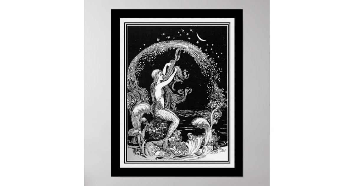 "Little Mermaid" ca. 1920s -Ida Rentoul Outhwaite Poster | Zazzle
