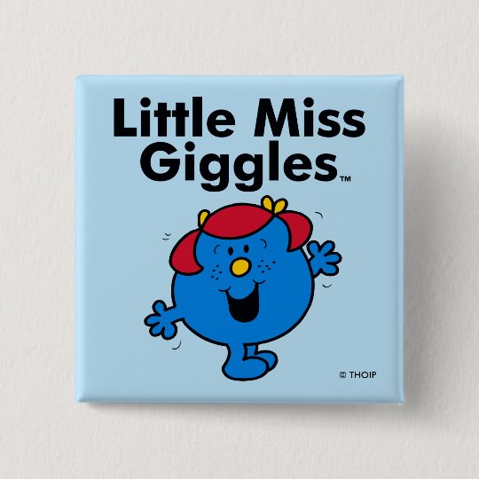 Little Miss | Little Miss Giggles Likes To Laugh 15 Cm Square Badge ...