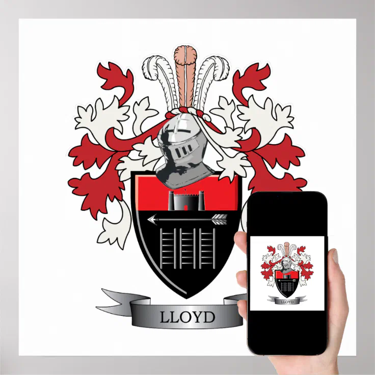Lloyd Family Crest Coat of Arms Poster | Zazzle