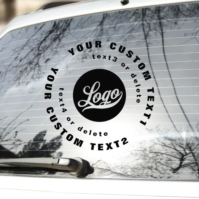 Logo Text, Vinyl circle Car Window Business Bumper | Zazzle