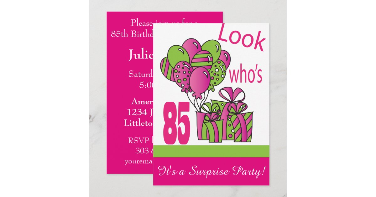 Look Who's 85 | 85th Birthday Invitation | Zazzle